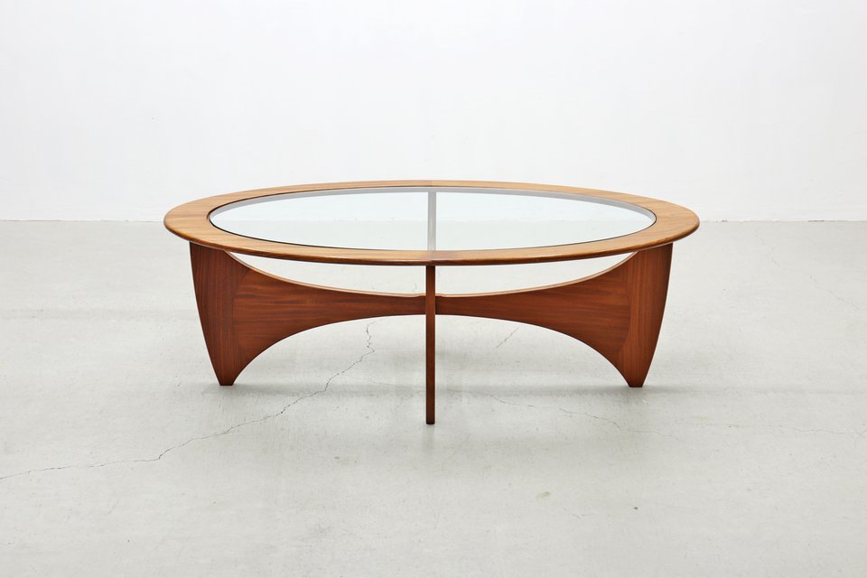 【やや傷や汚れあり】 英国 イギリス E.GOMME G-PLAN フレスコ ガラス オーバル センターテーブル ジープラン/ヴィンテージアンティーク北欧/LKK09089 の落札情報詳細 ...